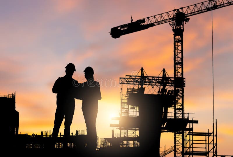 2,135 Silhouette Construction Crane Infrastructure Project Stock Photos ...