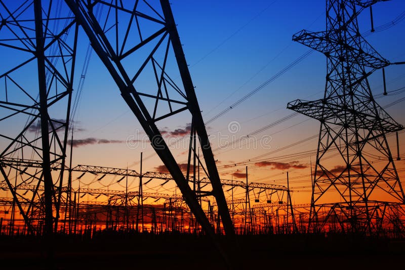 Pylon stock image. Image of isolator, energetic, distribution - 125499089