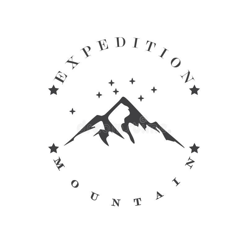 Silhouette with Expedition Mountain Theme in Cinema Stock Vector ...