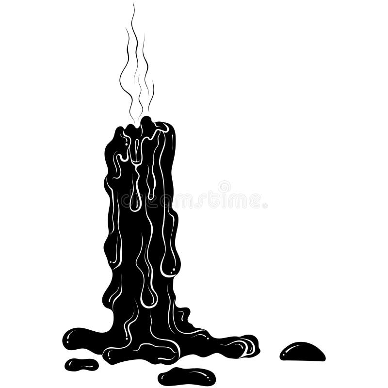 Melted Candle Vector Silhouette Stock Illustrations – 125 Melted Candle ...