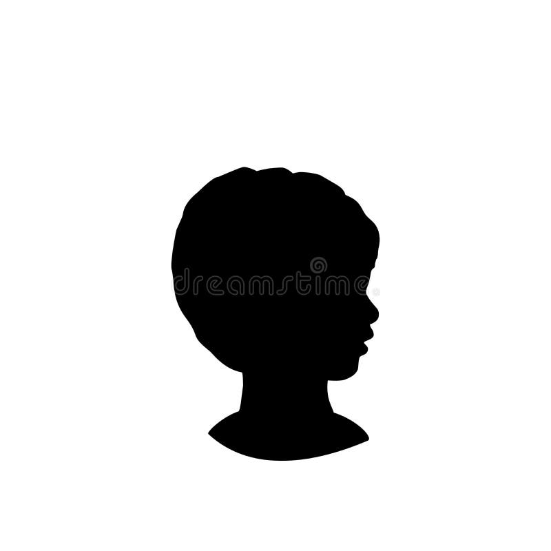Silhouette Face Baby Boy Closeup Stock Vector - Illustration of ...