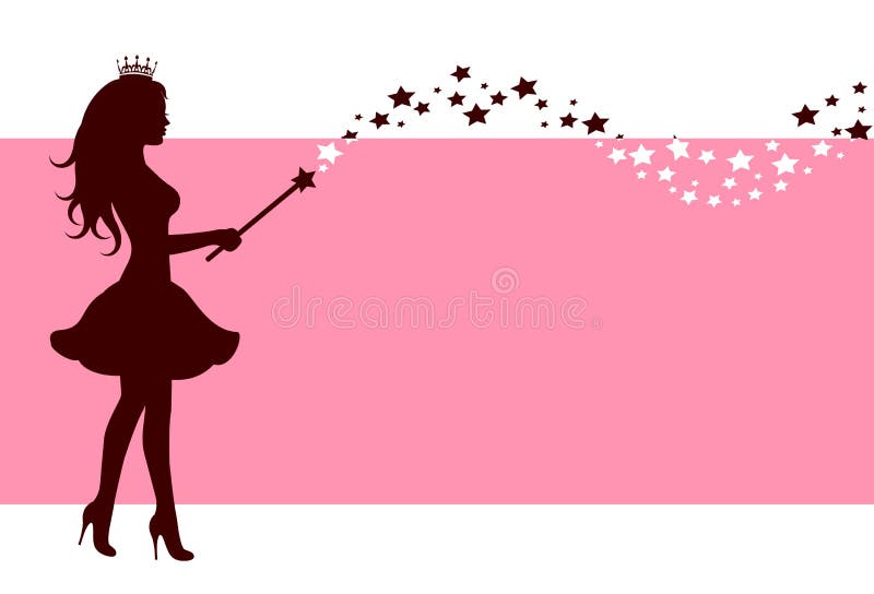 Silhouette of Fairy with Magic Wand Stock Vector - Illustration of ... Silhouette of Fairy with Magic Wand Stock Vector - Illustration of ...
