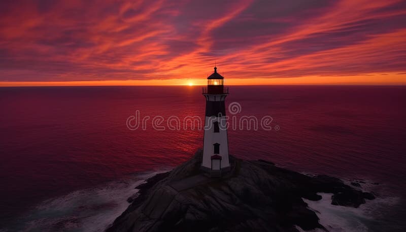Silhouette of Famous Beacon Guides Nautical Vessels Generated by AI ...