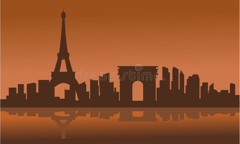 France City Skyline Silhouette Stock Vector - Illustration of france ...