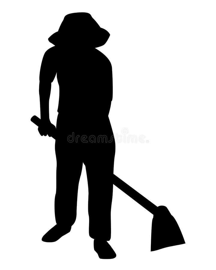 Silhouette farmer shape stock vector. Illustration of black - 103818630