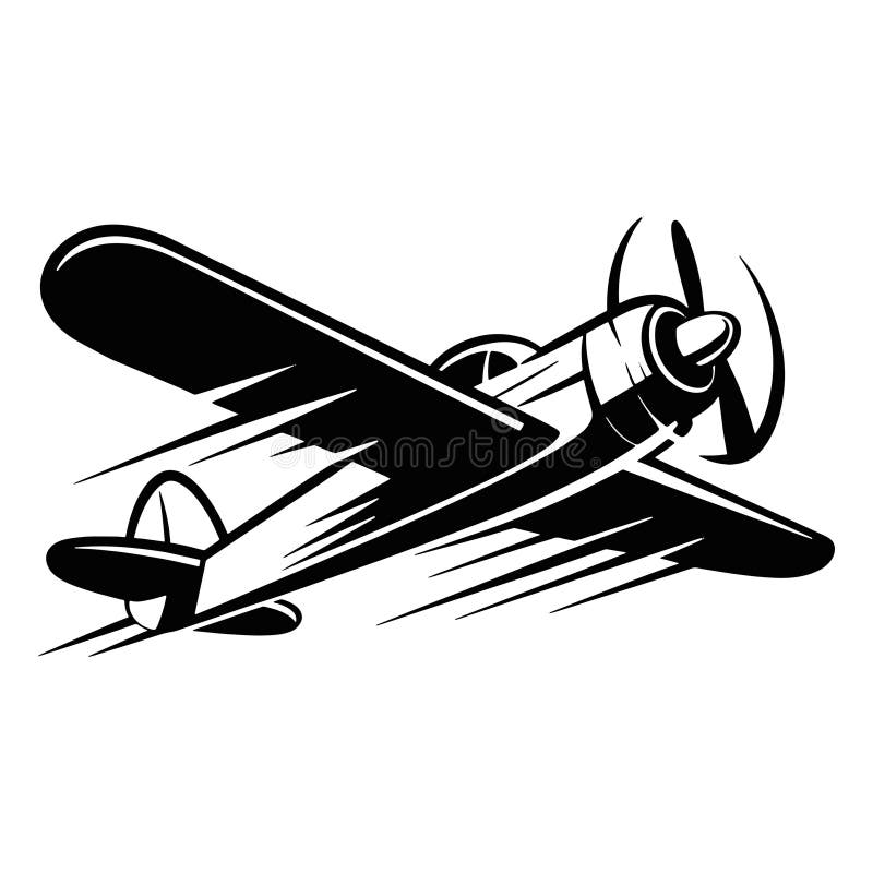 Silhouette of a Fast Moving Plane with Speed Lines, Representing Motion ...