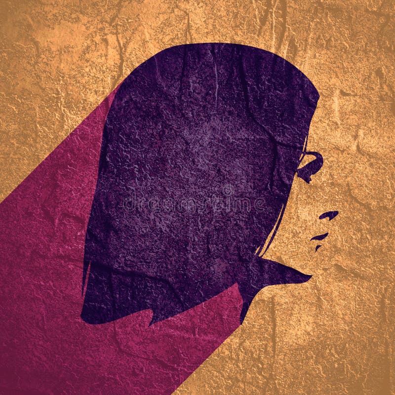 Silhouette of a Female Head. Stock Photo - Image of contour, outline ...