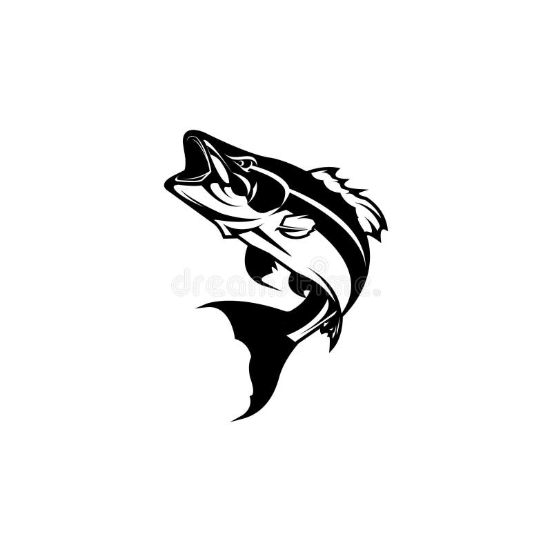 Silhouette Fish Logo Design. Fishing Logo Illustration Design Vector ...