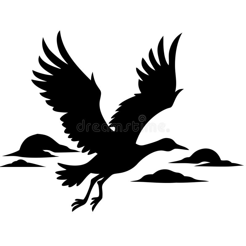 Flying Bird Silhouette Tattoo Stencil 8,100+ Silhouette Of A Bird