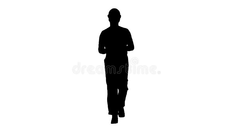 Silhouette Foreman Builder Explaining Something To Camera and Talking ... Silhouette Foreman Builder Explaining Something To Camera and Talking ...