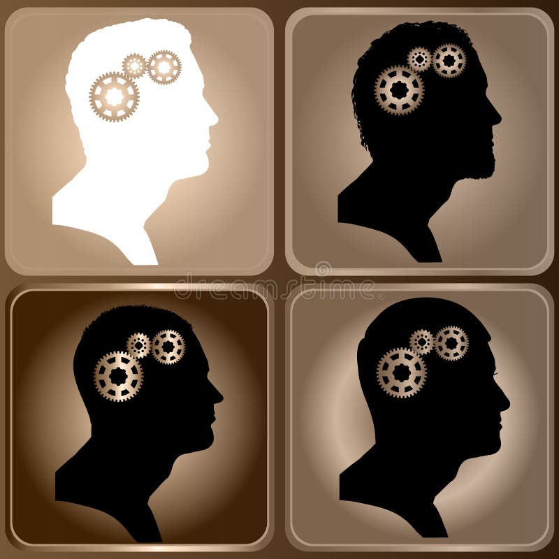 Silhouette stock illustration. Illustration of thought - 57402164