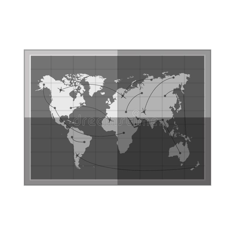 Silhouette Frame Map of the World Monochrome Stock Vector ...