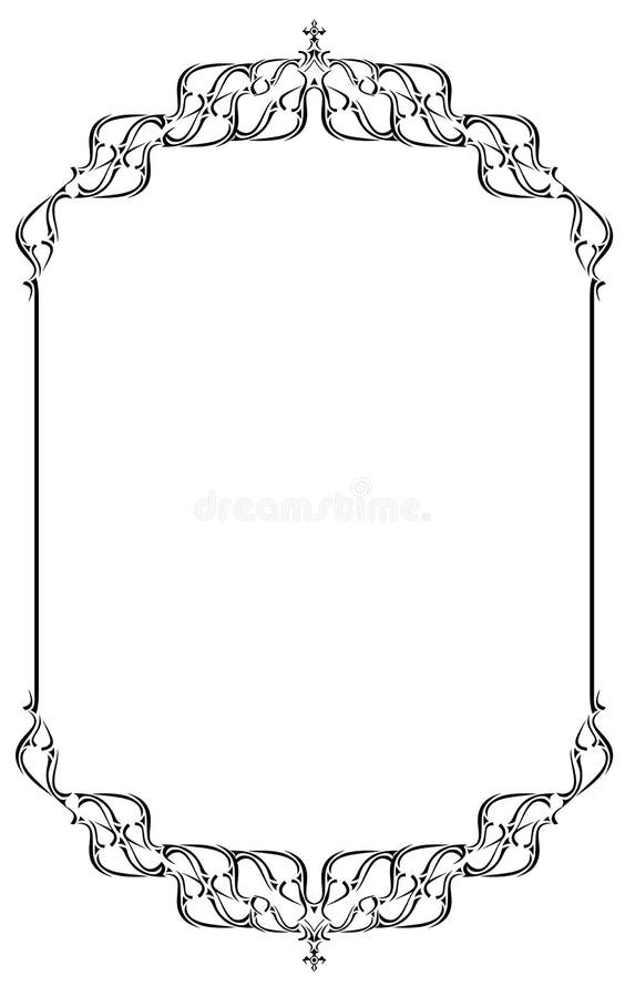 Simple Vector Line Border Frame Isolated Illustration Stock Vector ...