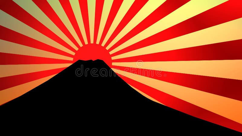 Silhouette fuji mountain stock footage. Video of beam - 203726272
