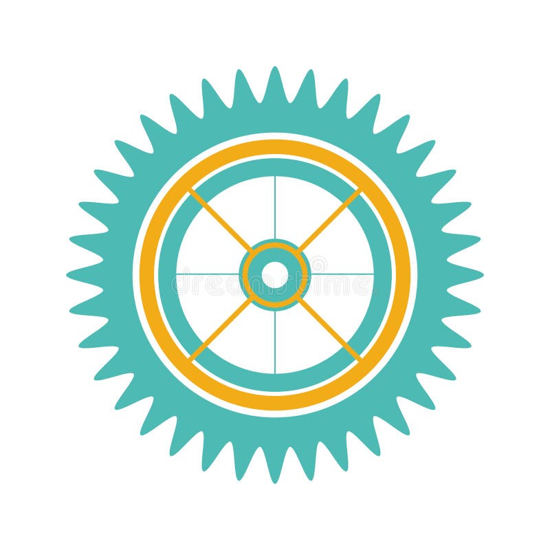 Silhouette Gear Wheel with Pinion Stock Vector - Illustration of ...