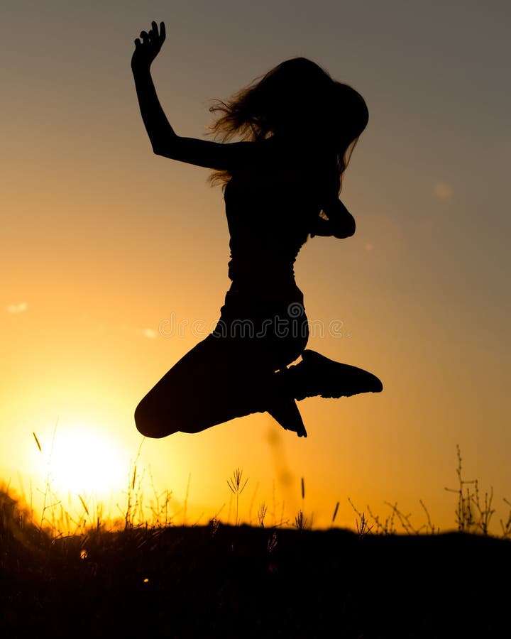 36+ Silhouette girl jumping sunset Free Stock Photos - StockFreeImages
