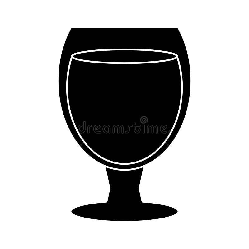 Silhouette Glass Cocktail Cup Drink Party Stock Vector - Illustration ...