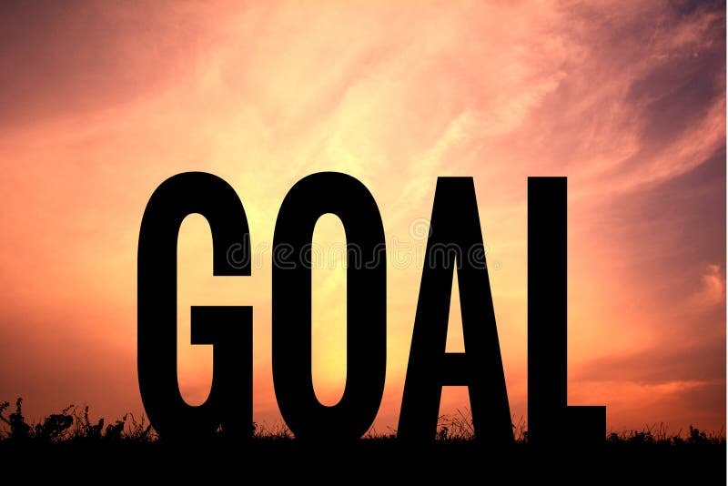 Silhouette goal word stock image. Image of silhouette - 73482085