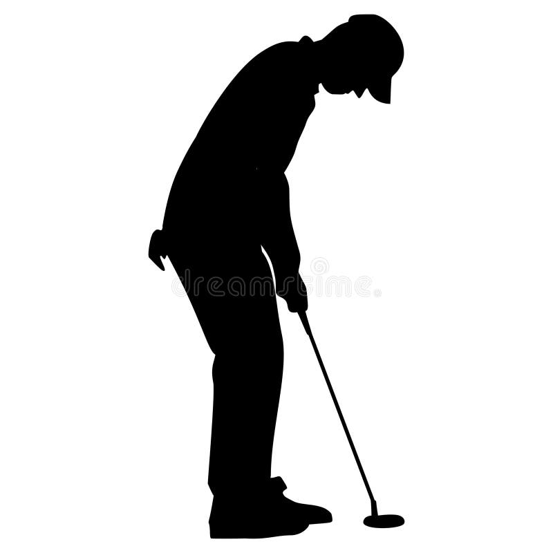 Silhouette of Golf Player. Perfect for Stickers, Advertisements, Icons ...