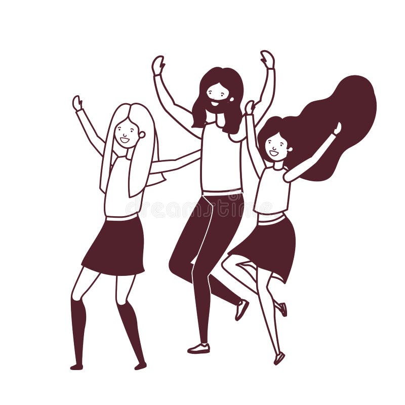 Silhouette People Rejoice Stock Illustrations – 316 Silhouette People ...