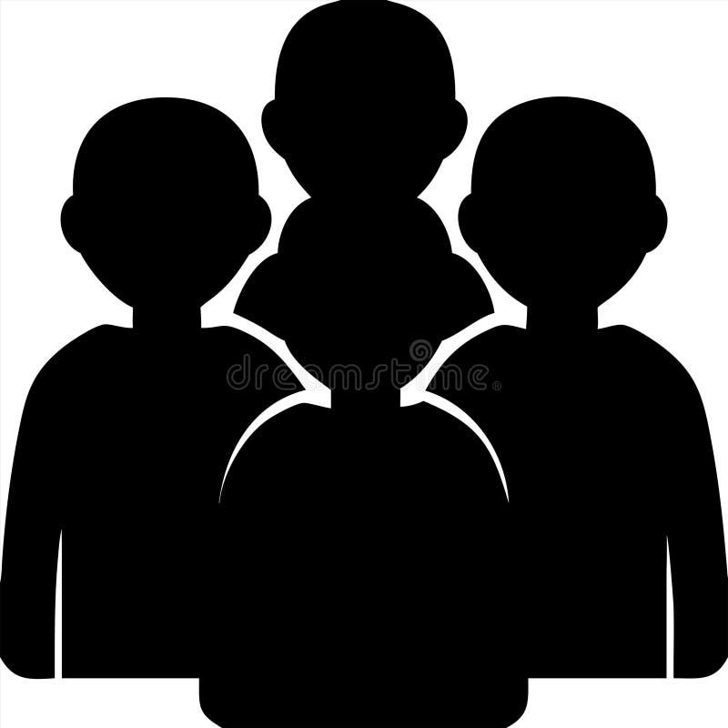 Silhouette Group of People Vector for Community and Teamwork Concepts ...