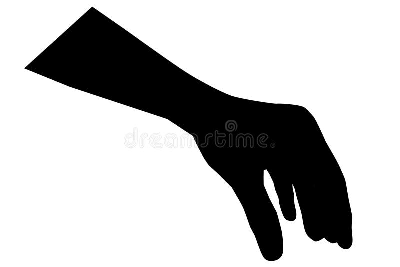 Silhouette Hand - Picking Something Stock Vector - Illustration of ...