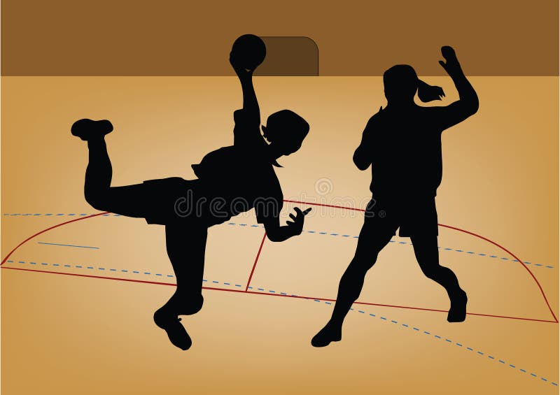 Silhouette Of Handball Player Picture. Image: 4352677