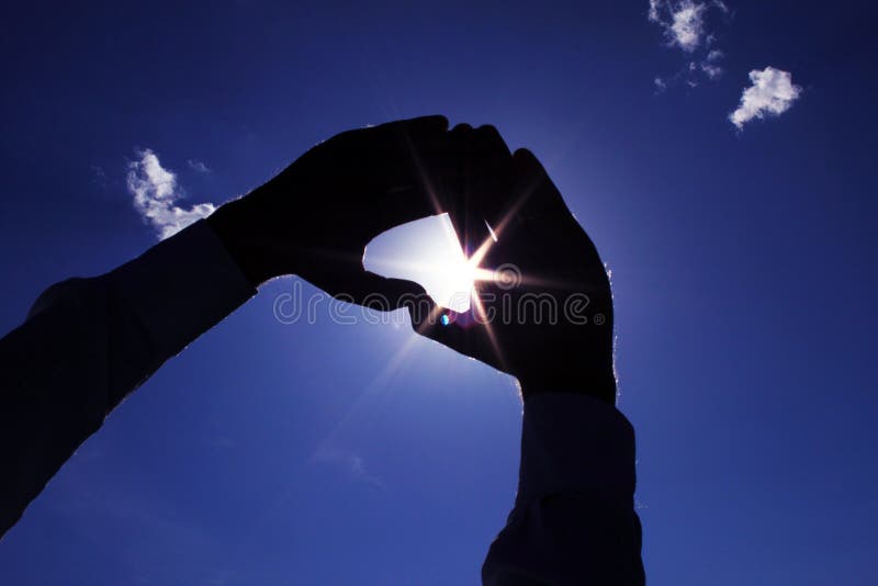 Silhouette of hands stock photo. Image of scene, ideas - 15050308