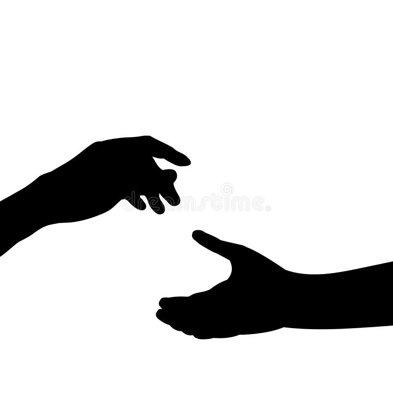 Silhouette Hands of Man and Woman Reaching To Each Other Stock Vector ... Silhouette Hands of Man and Woman Reaching To Each Other Stock Vector ...