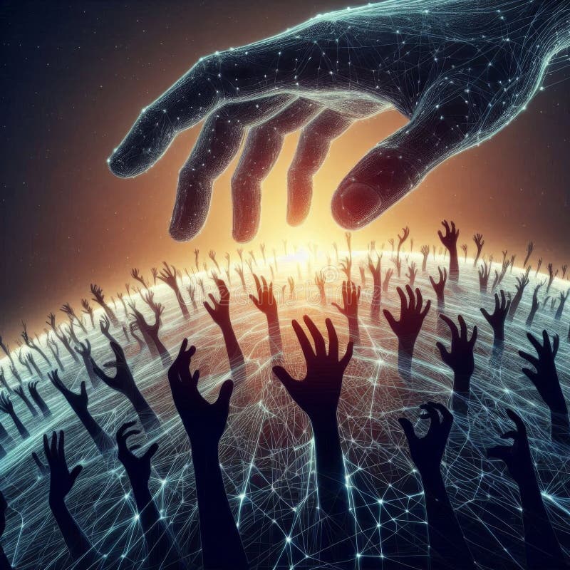 Silhouette of Hands Reaching Out for Help on International Day of Peace ...