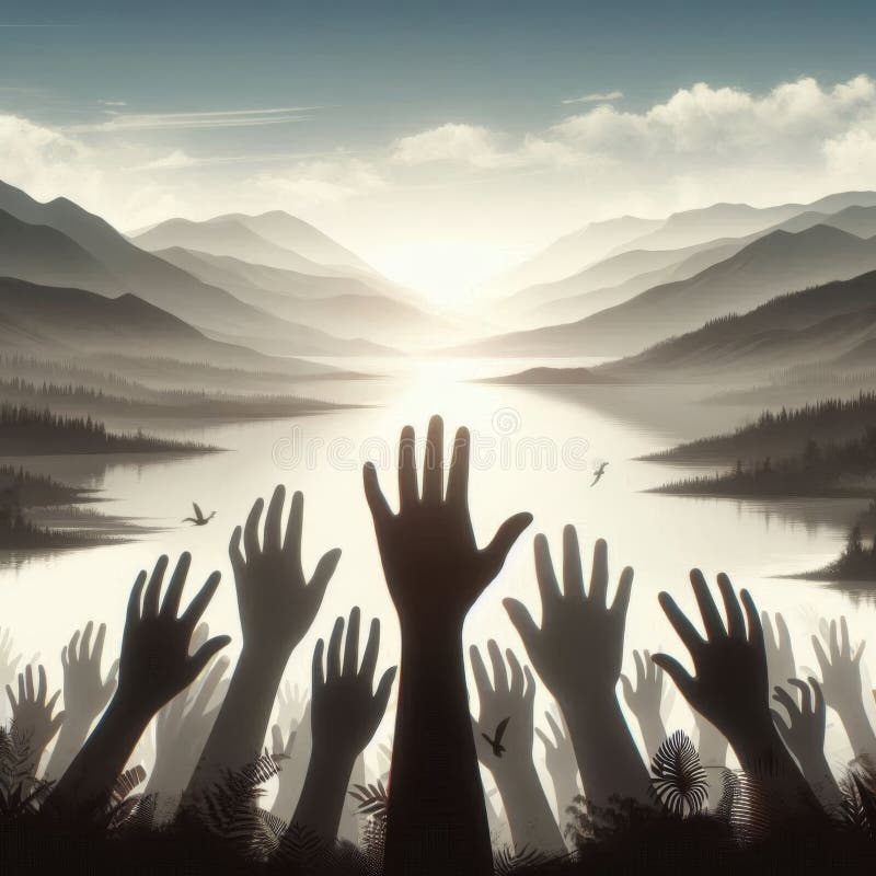 Silhouette of Hands Reaching Out for Help on International Day of Peace ...