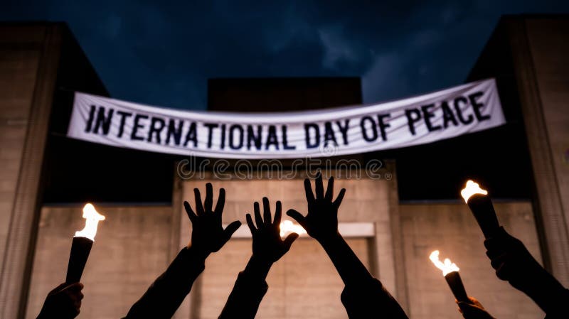 Silhouette of Hands Reaching Out for Help on International Day of Peace ...