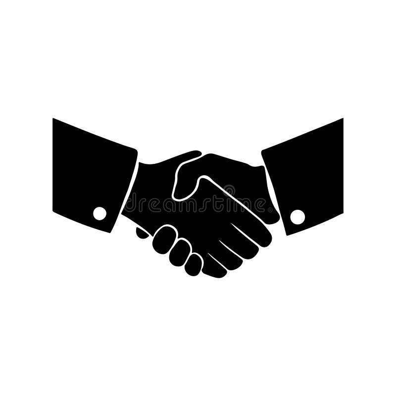 Silhouette handshake stock vector. Illustration of handshake - 343152660