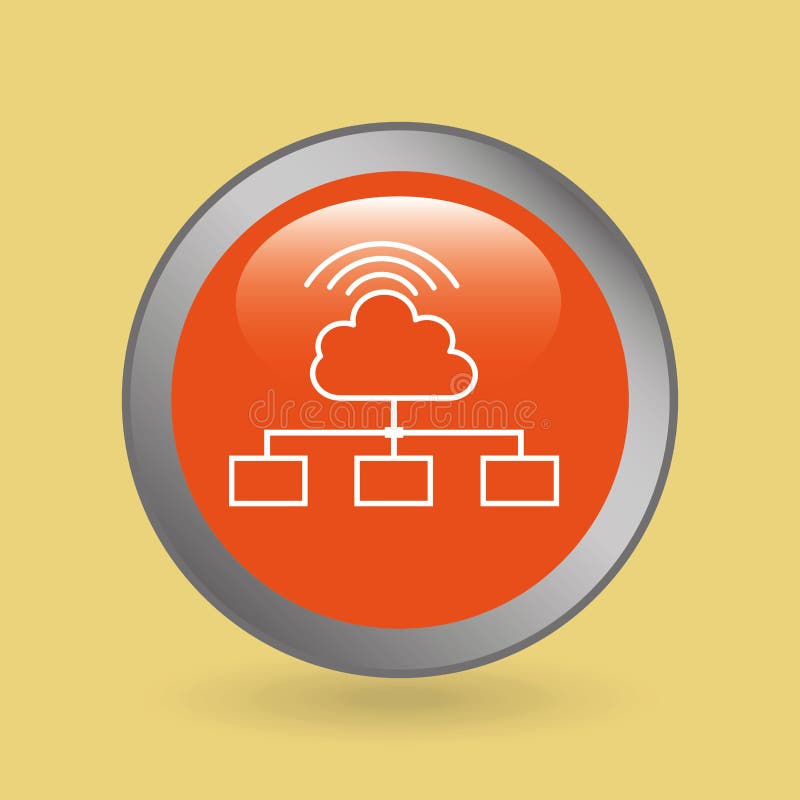 Silhouette Head Cloud Computing Icon Graphic Stock Illustration ...