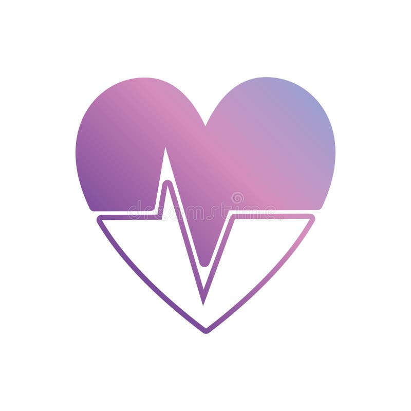 Silhouette Heartbeat with Frequency Vital Sign Stock Vector ...