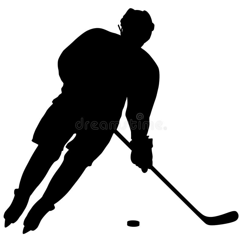 Silhouette of Hockey Player. Isolated on White Stock Vector ... Silhouette of Hockey Player. Isolated on White Stock Vector ...