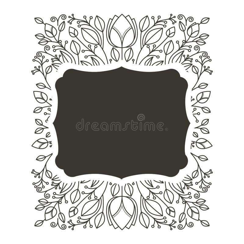 Silhouette Horizontal Border Heraldic with Decorative Ornament Floral ...