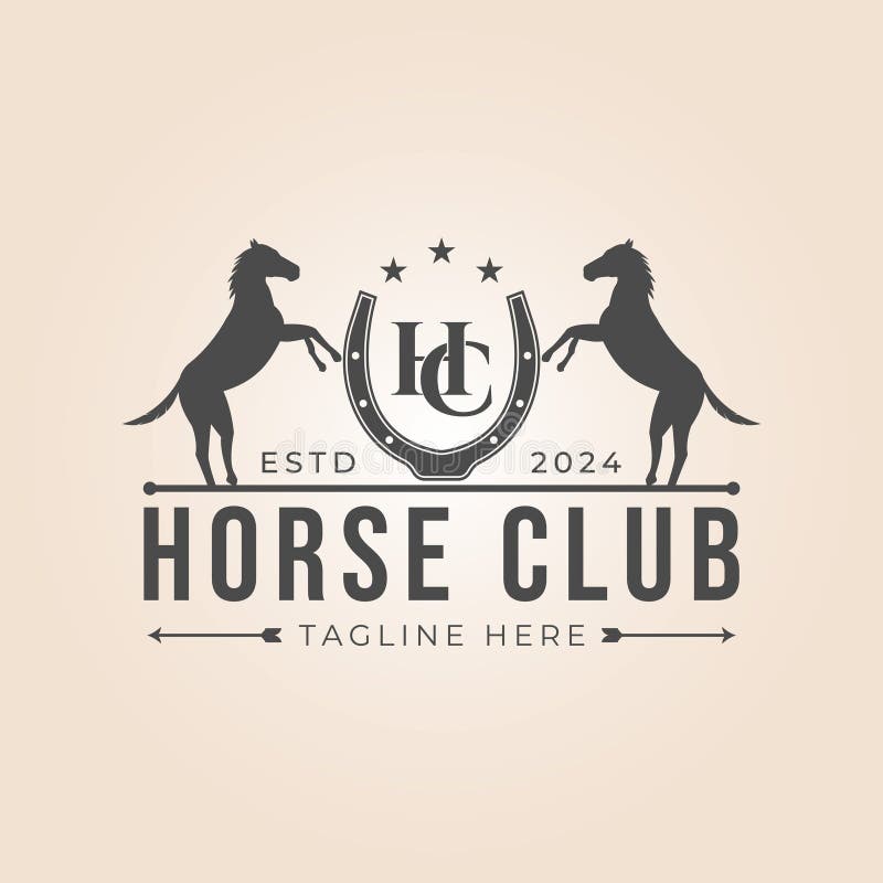 Silhouette Horse with Stable for Equestrian Logo Vector Illustration ...
