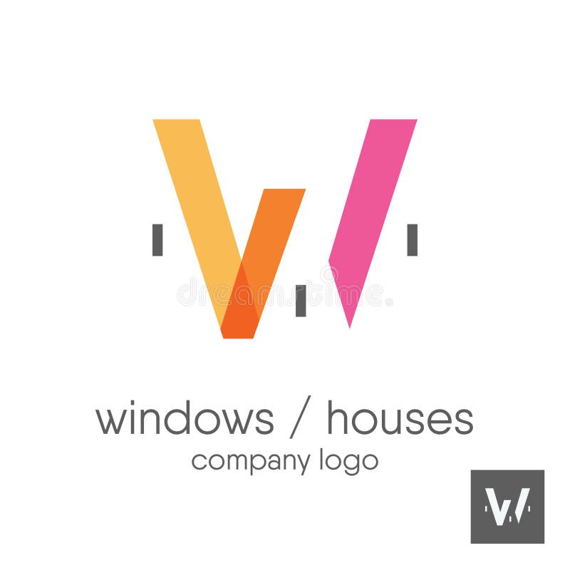 Silhouette of Houses with Windows. Logo Construction Company Stock ...