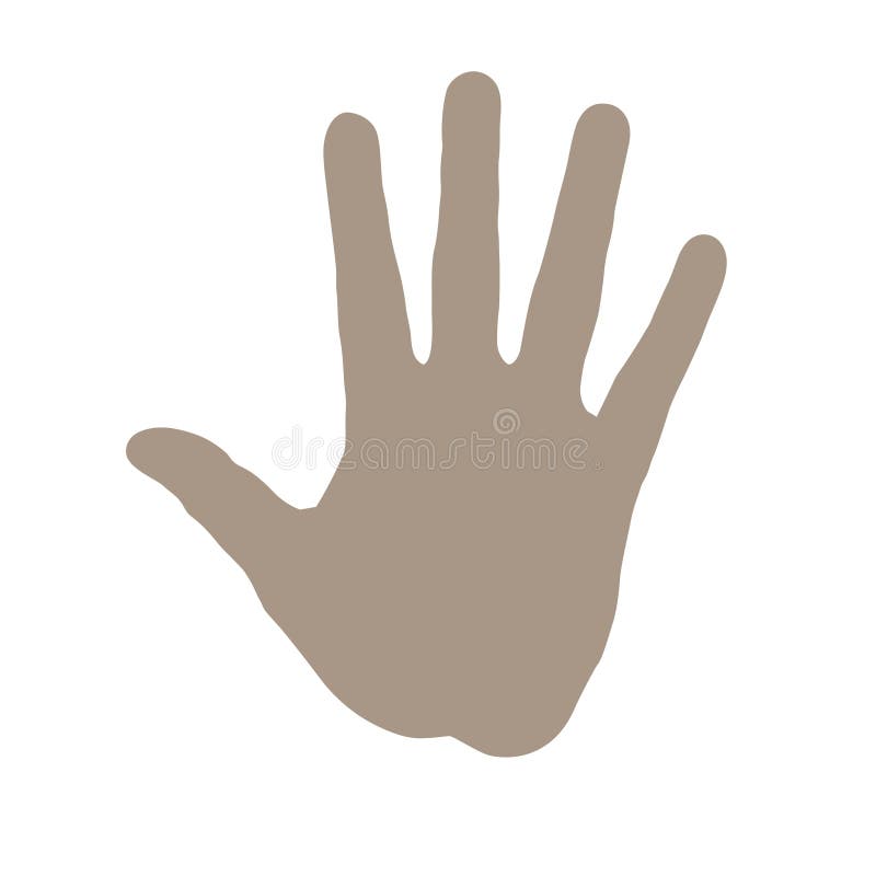 Silhouette of the Human Hand Stock Vector - Illustration of flat ...