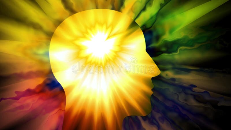 Silhouette of Human Head with Light Flare Effect Stock Video - Video of ...