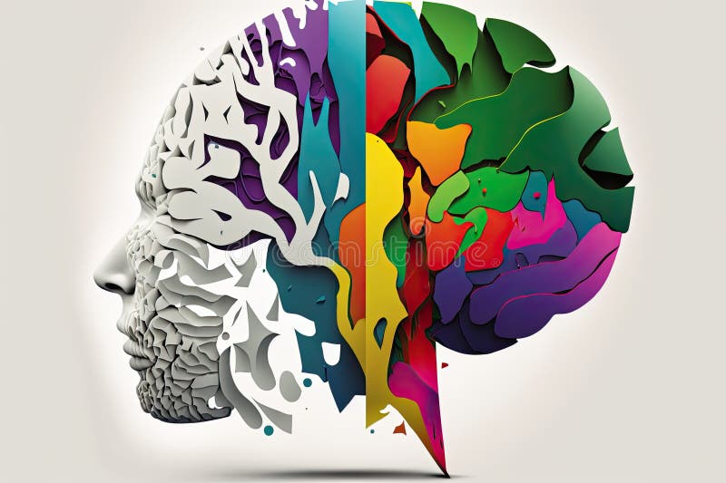 Brain on white background stock vector. Illustration of head - 49475402