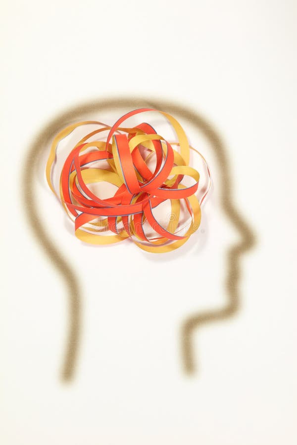 Streamer in the head stock image. Image of innovation - 223897839