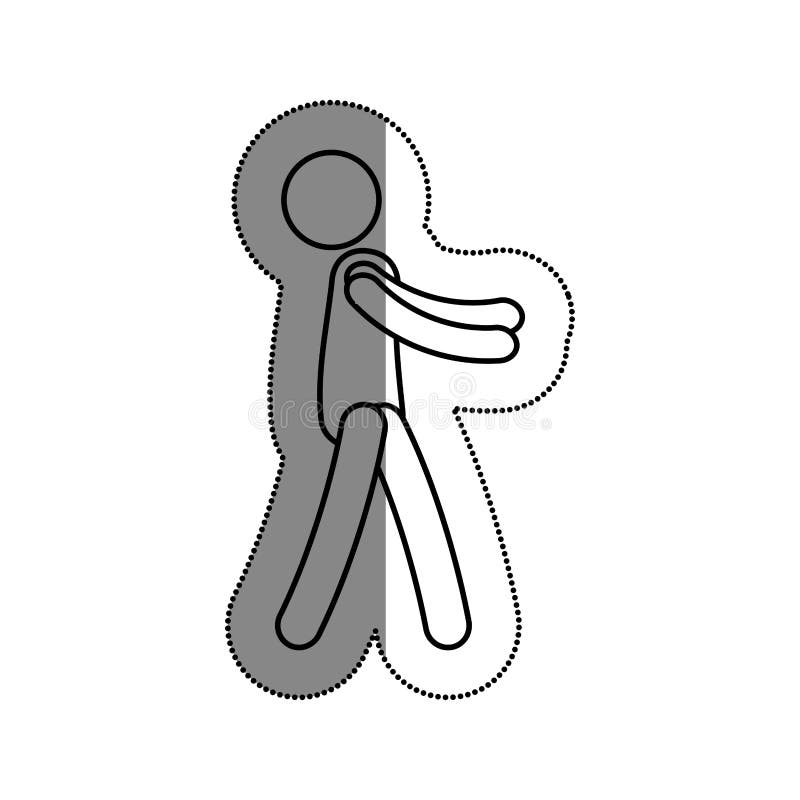 Silhouette Human Lifting Pose Stock Illustration - Illustration of ...