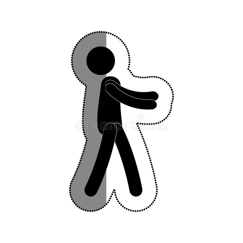 Silhouette Human Lifting Pose Stock Illustration - Illustration of ...