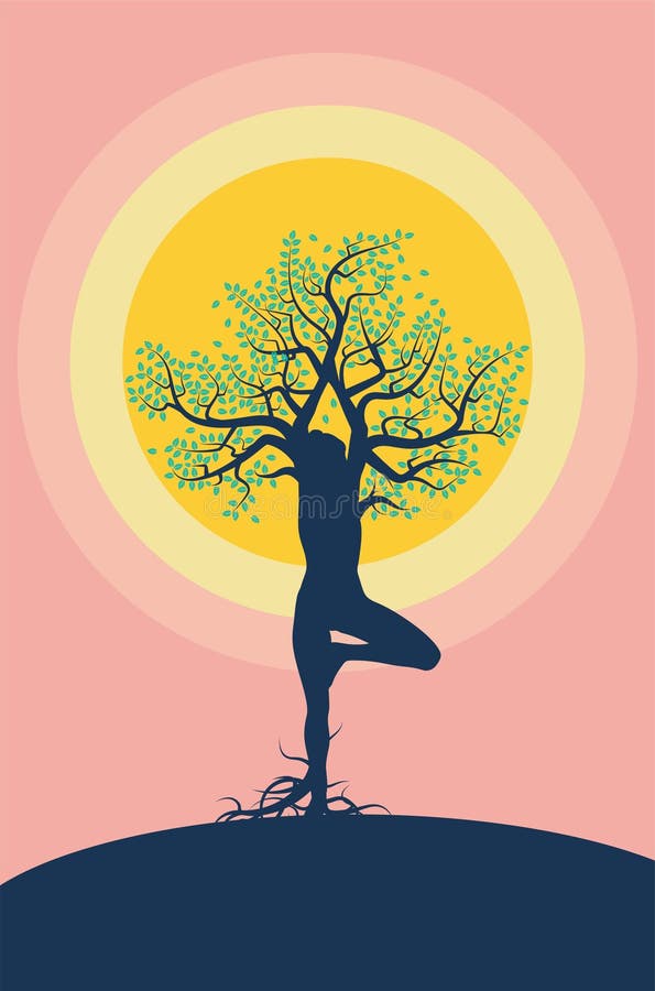Human tree and sun stock illustration. Illustration of tree - 291815345