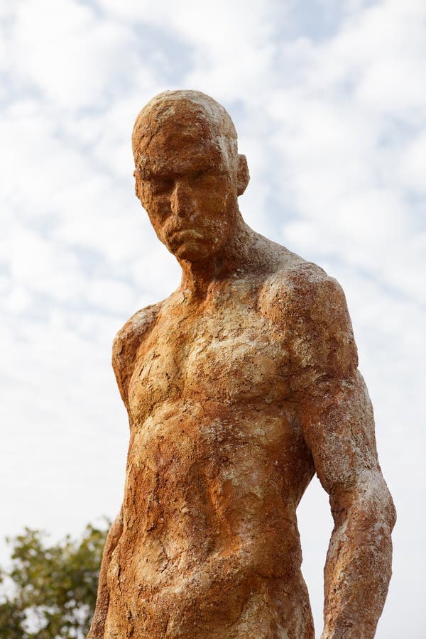 Silhouette of a Human Statue of Stone Editorial Photography - Image of ...