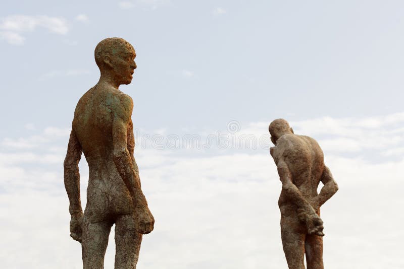 Silhouette of a Human Statue of Stone Editorial Photography - Image of ...