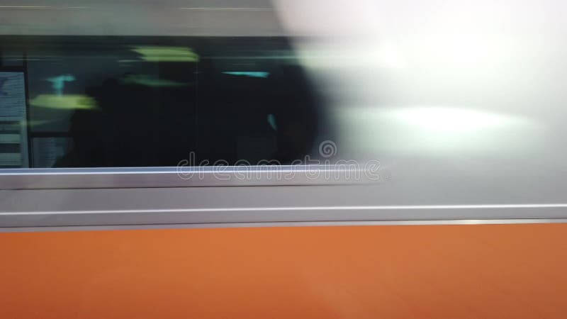 Bullet Train Rides on Railway Track. Journey and Trip on Train Stock ...