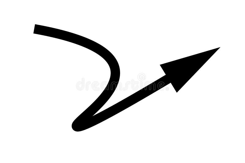 Silhouette Icon of an Ascending Arrow. Vector. Stock Vector ...